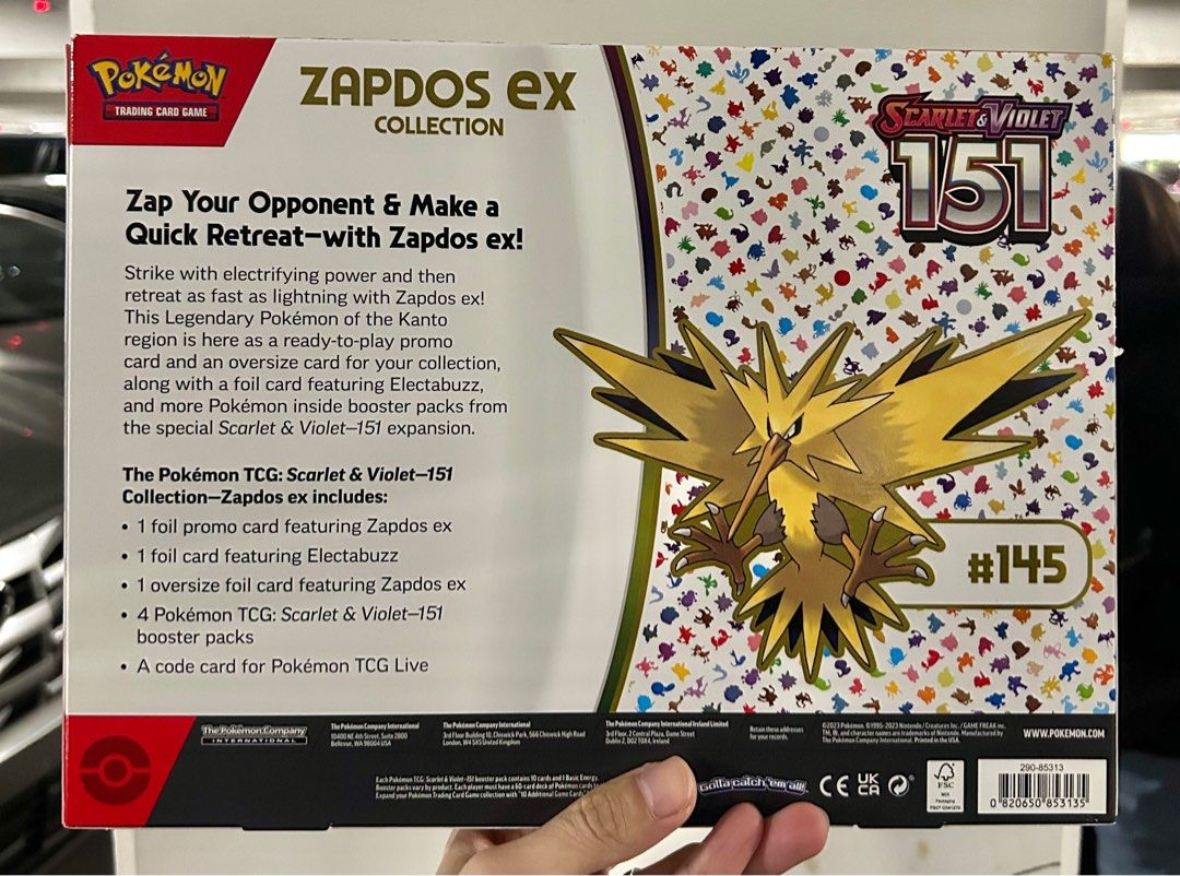 Zapdos EX Scarlet & Violet 151 Collection Set Pokemon TCG Card, Video ...