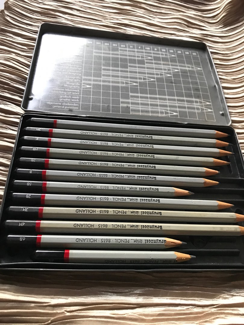 12pcs Bruynzeel Design Graphite Pencils For Technical Sketching ...