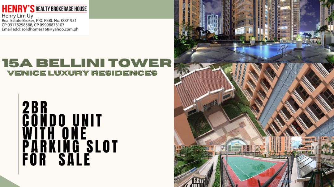 2BR For Sales in Bellini Tower Venice Luxury Residences, Property, For ...