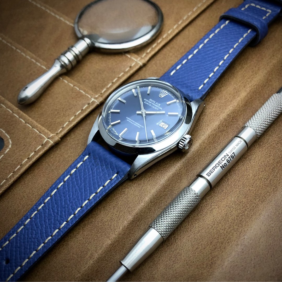 SOLD- 36mm Rolex Datejust 1600 w beautiful Factory Blue Dial .Not 1601 ...