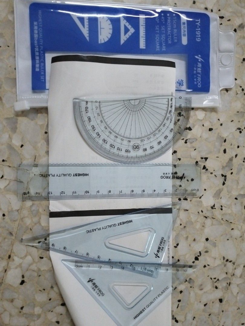 4 rulers in a set, Hobbies & Toys, Stationery & Craft, Stationery ...