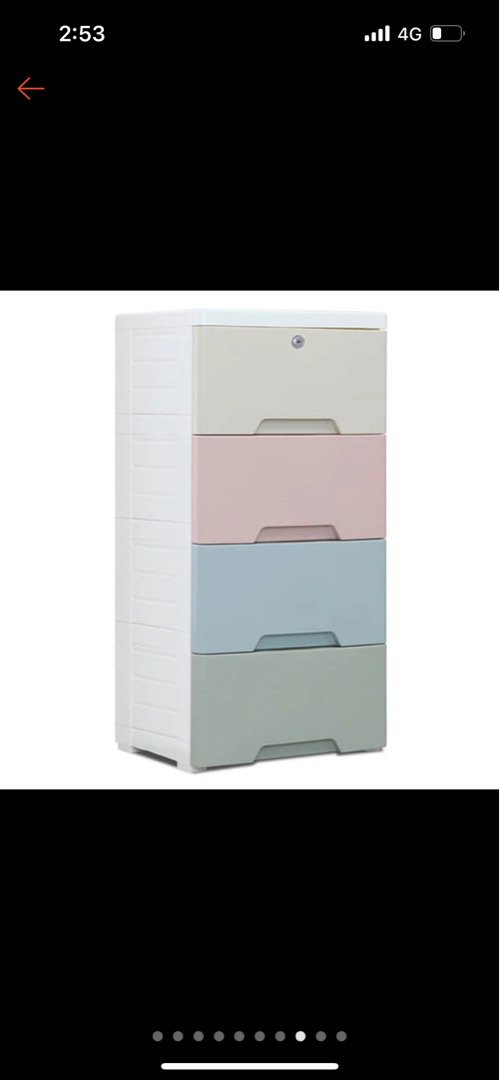 4 tiers drawer (67cm) with wheels, Furniture & Home Living, Home ...