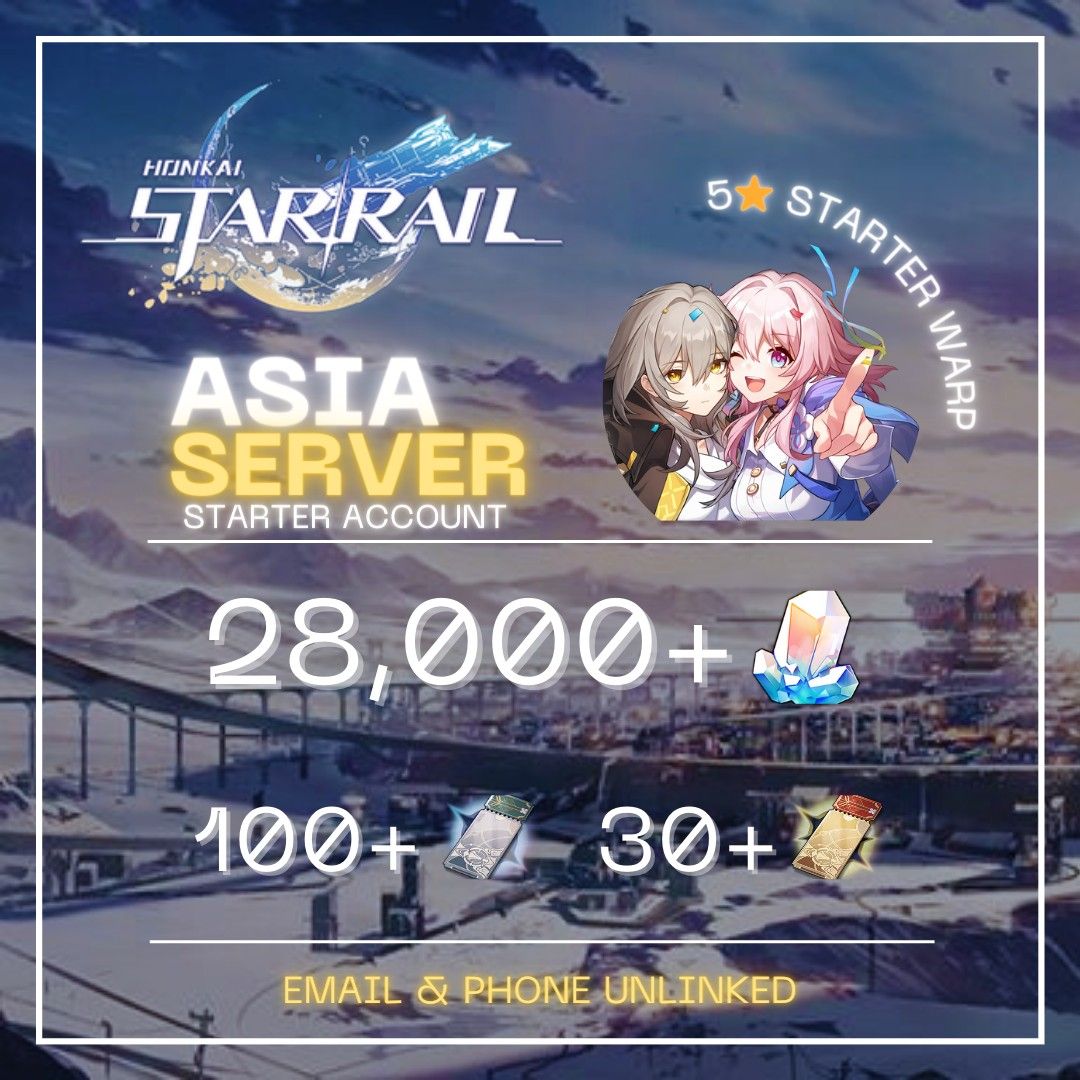 | BUY 1 FREE 1 REROLL | ASIA | Honkai: Star Rail Starter Custom Account HSR Sparkle Black Swan ...