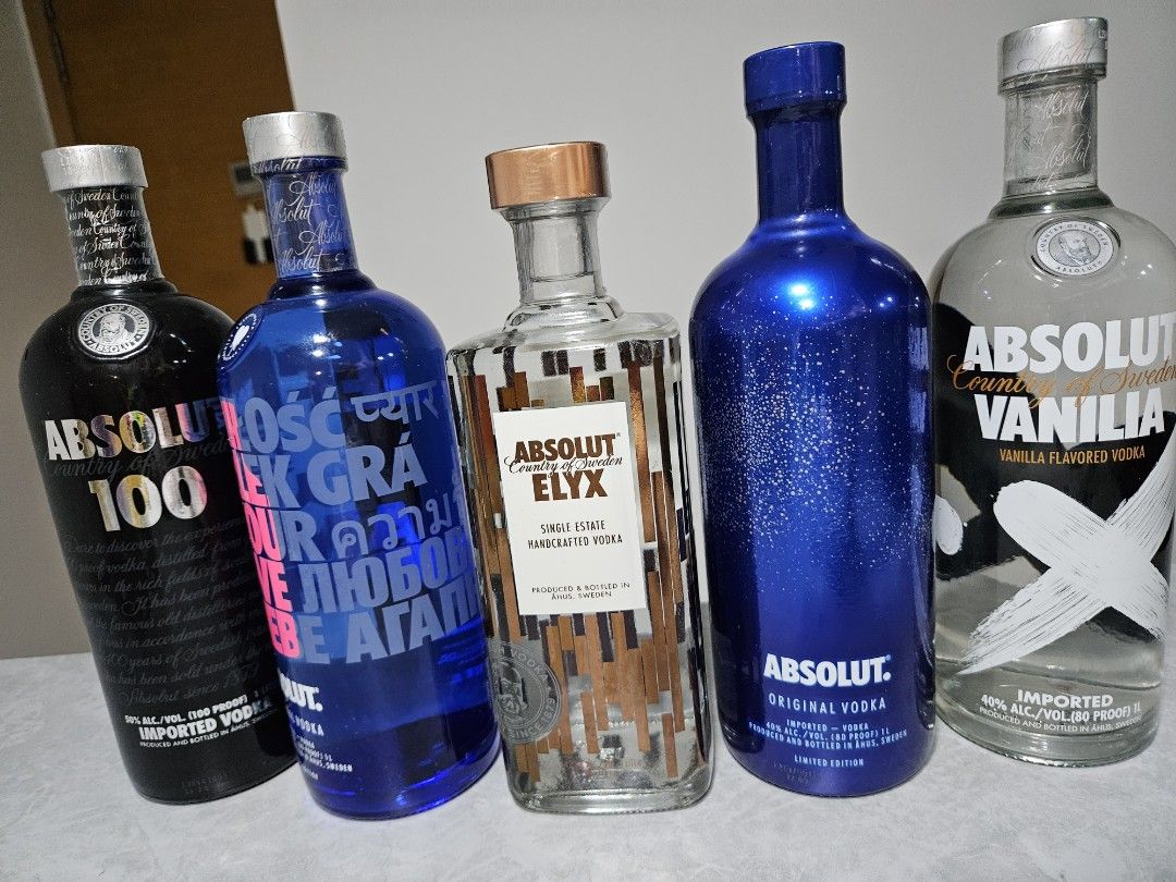 Absolut Vodka 1L, Food & Drinks, Alcoholic Beverages on Carousell