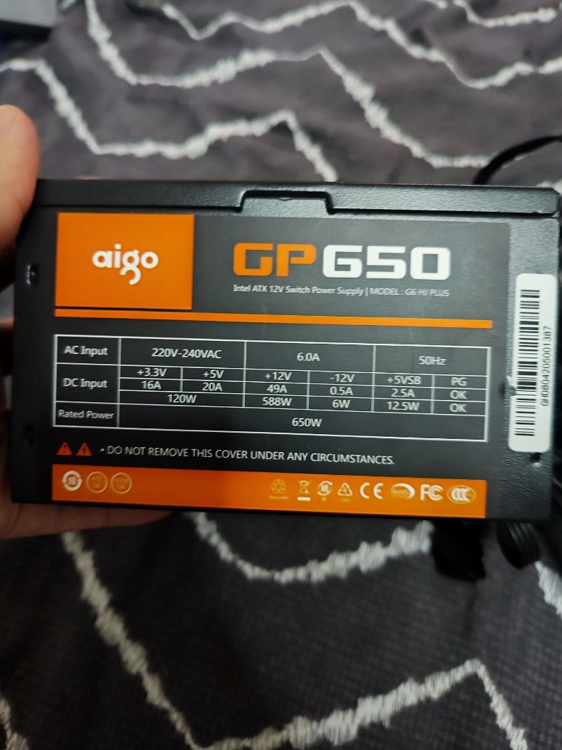 Aigo 650W Non- Modular PSU, Computers & Tech, Parts & Accessories ...