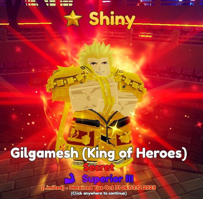 Anime Adventure Shiny Gilgamesh Evo, Video Gaming, Video Games, Others ...