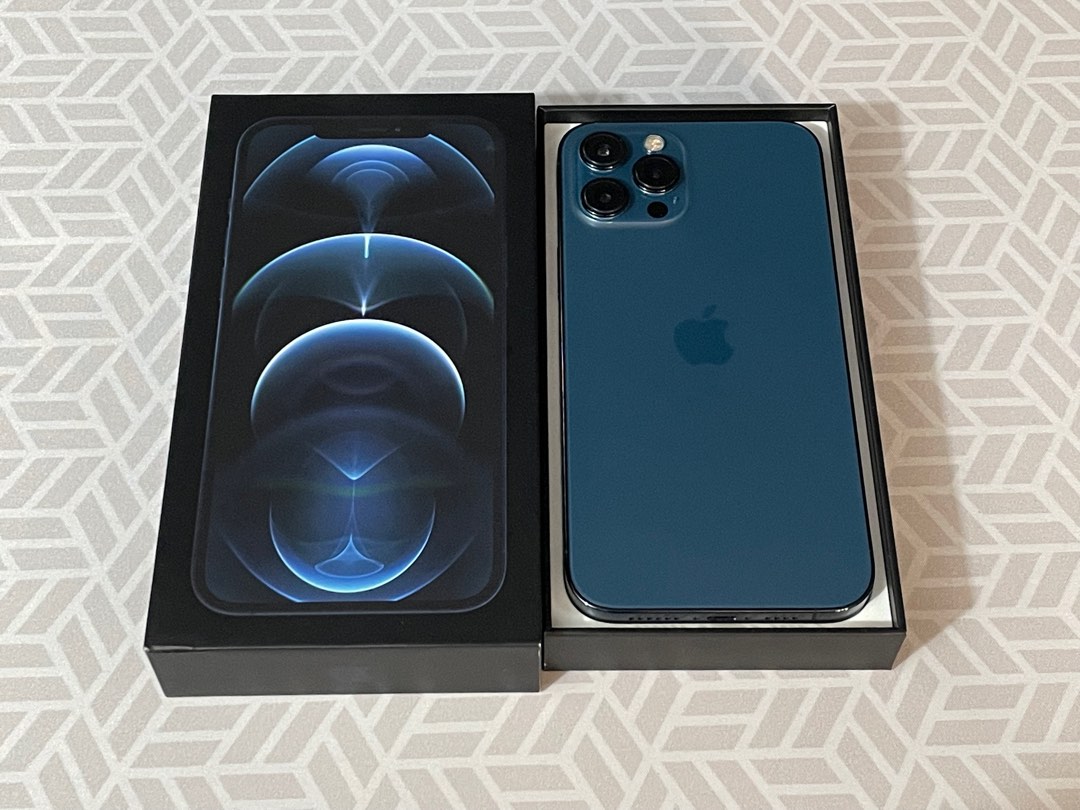 Apple iPhone 12 Pro Max 256gb Factory Unlocked NTC Variant Pacific Blue ...