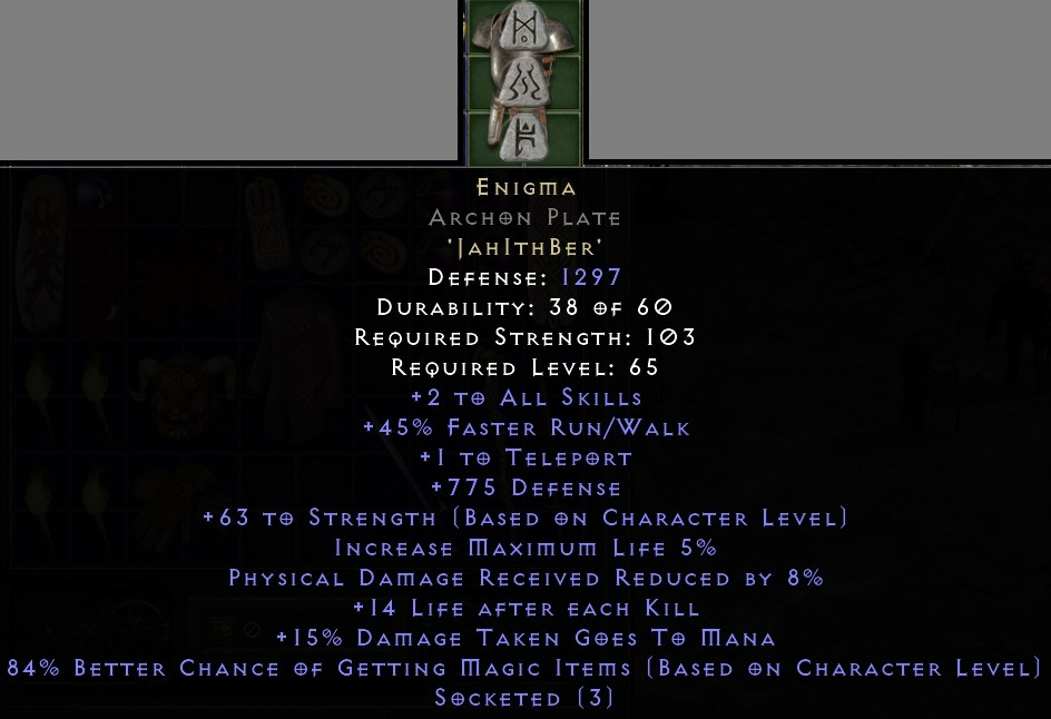 Archon Plate Enigma - Diablo 2 Resurrected D2R PC, Video Gaming, Gaming ...