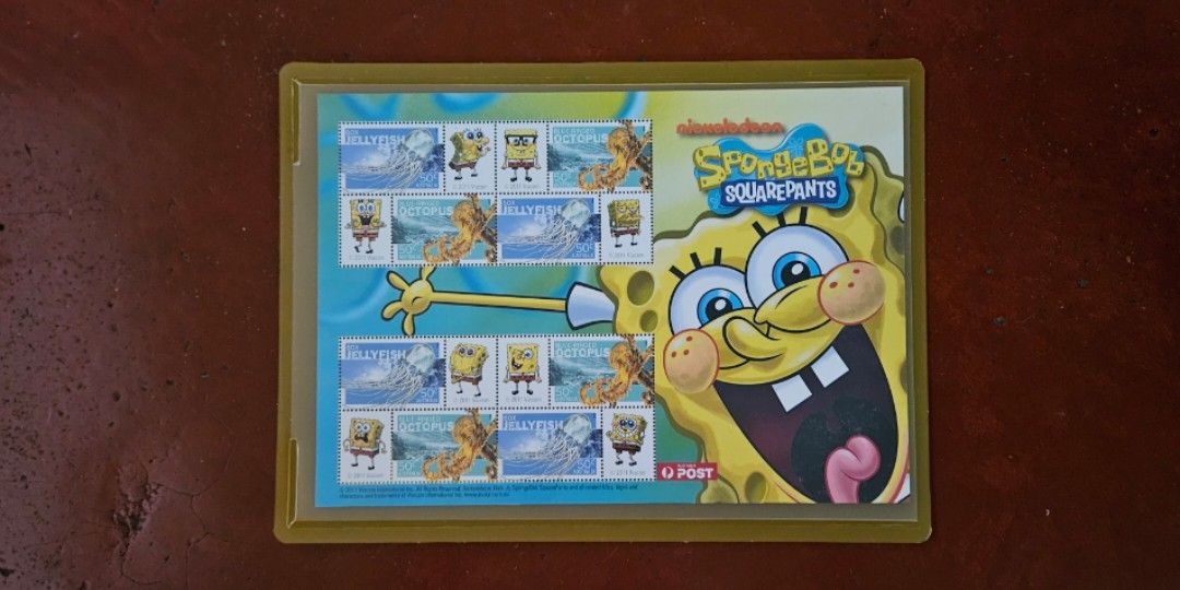 Australia 2012 Many Faces Of SpongeBob stamp souvenir sheet, Hobbies ...