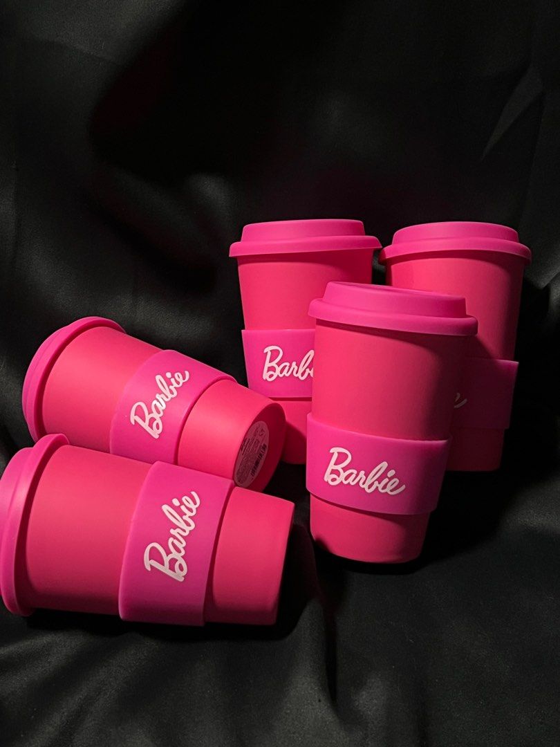 Authentic Miniso Barbie Cup With Lid, Furniture & Home Living ...