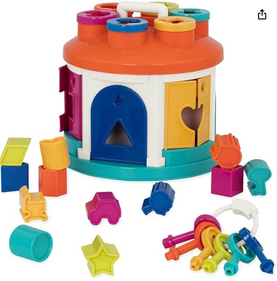 Battat – Shape Sorter House – Color and Shape Sorting Toy with 6 Keys ...