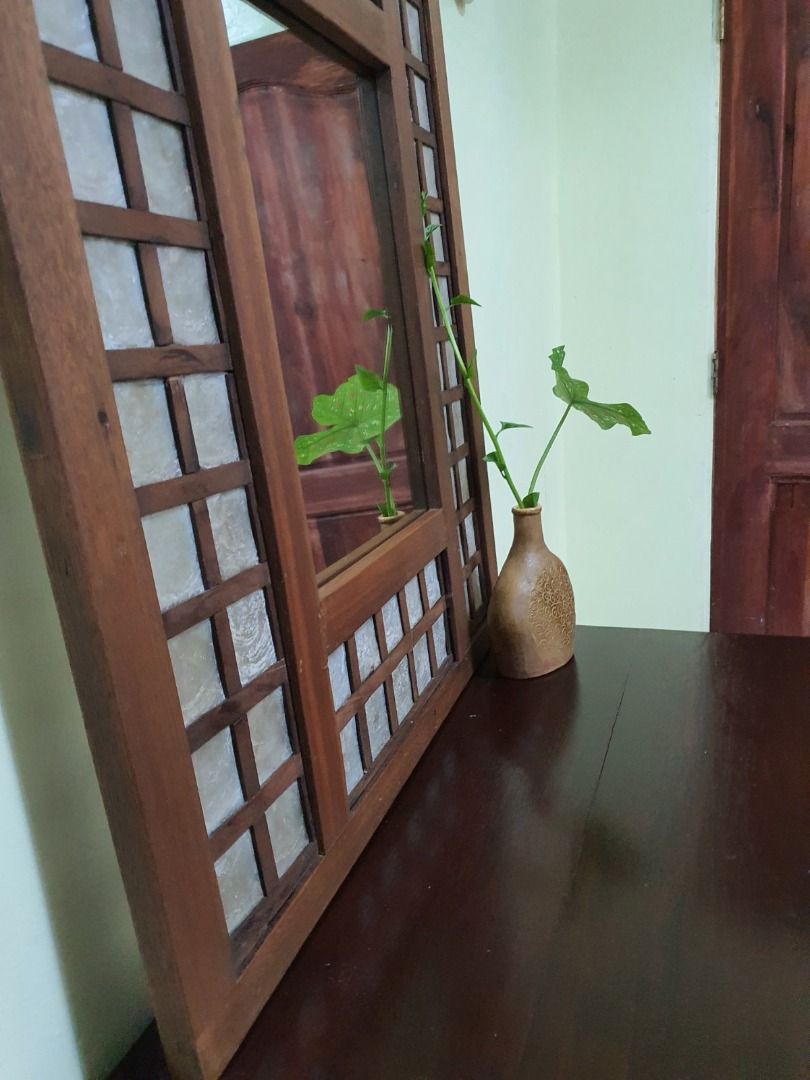 Beautiful big capiz mirror made of old capiz window, Furniture & Home ...