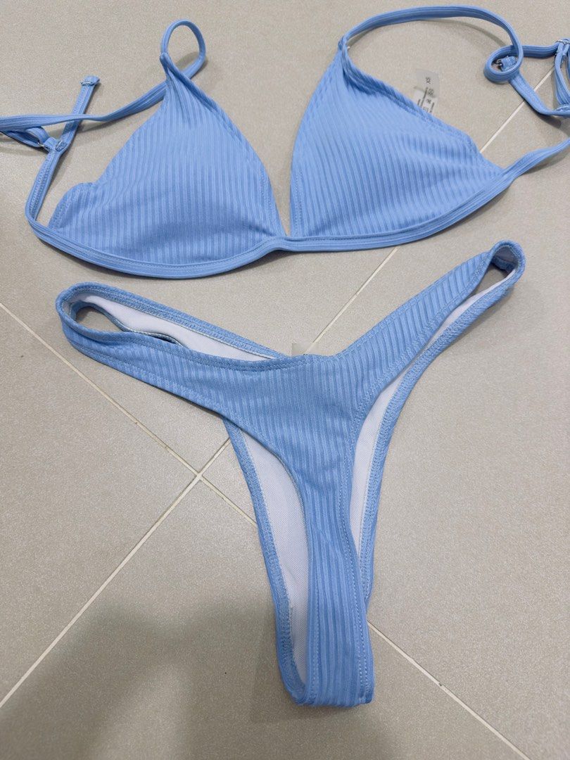 Blue set bikiji, Women's Fashion, Swimwear, Bikinis & Swimsuits on ...