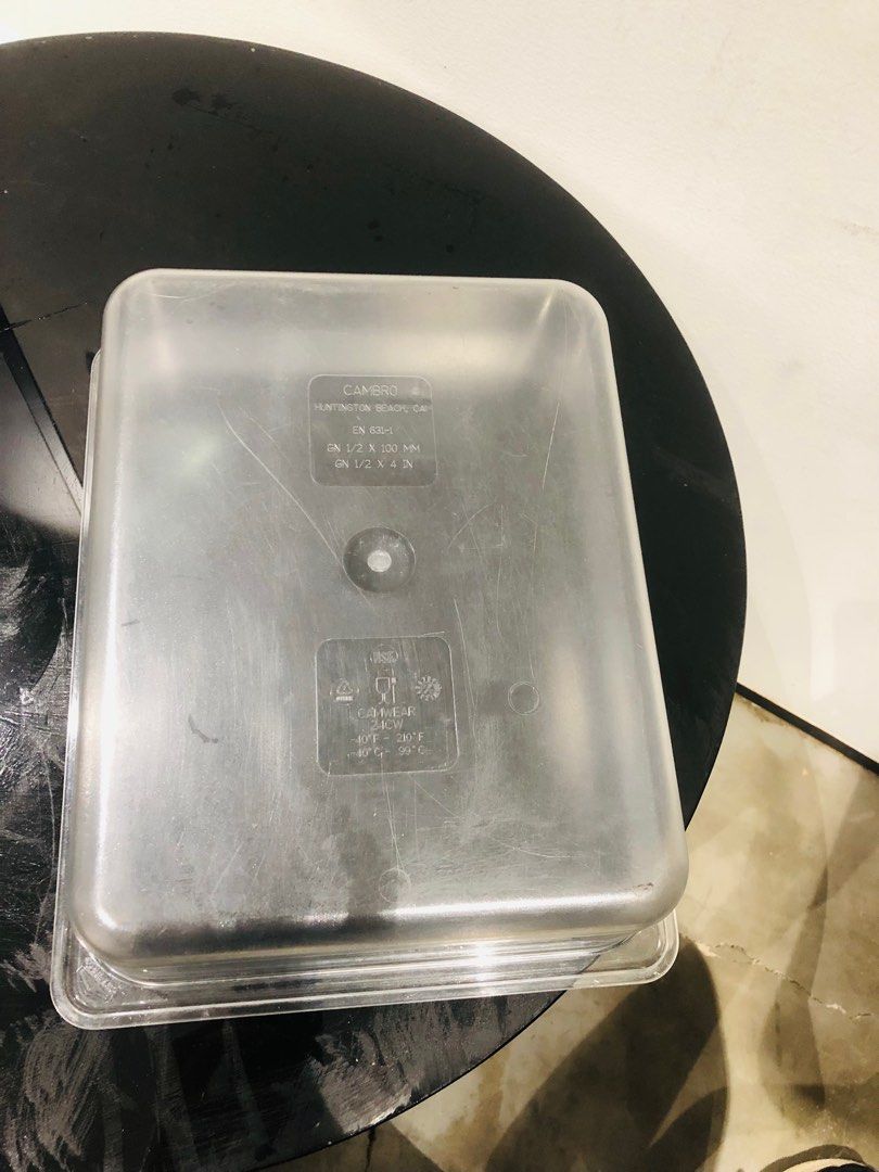 Cambro Transparent 1/2 Pan Tray, Furniture & Home Living, Kitchenware ...