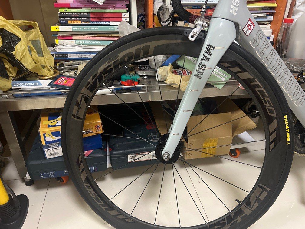 Carbon fixie wheelset 50mm toray t800, Sports Equipment, Bicycles ...
