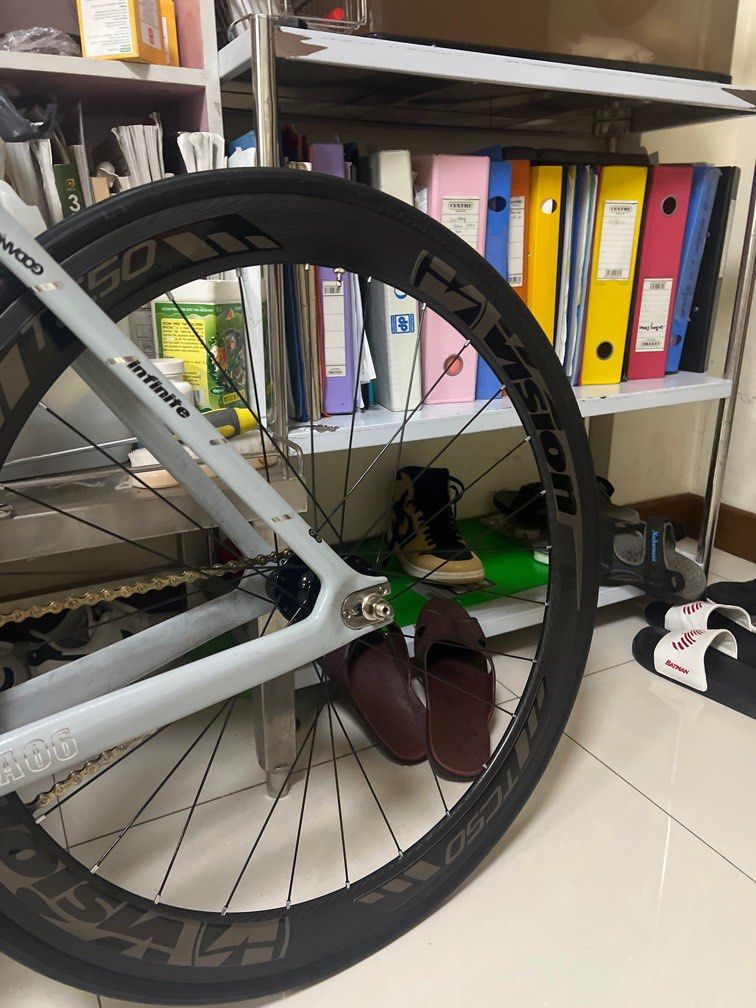 Carbon fixie wheelset 50mm toray t800, Sports Equipment, Bicycles ...