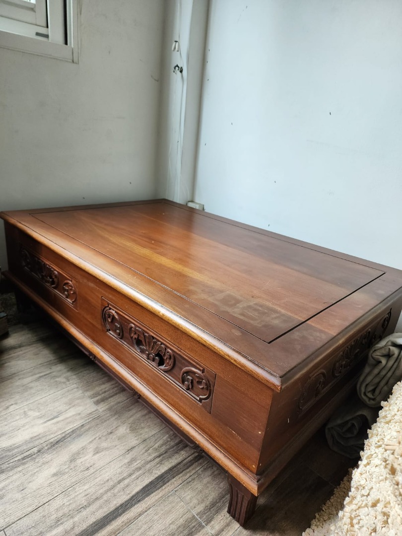 Carved Solid wood Balinese styled Coffee table, Furniture & Home Living ...