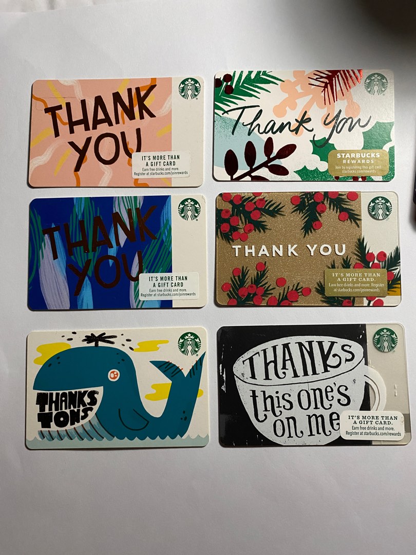 Collectible Starbucks USA Thank You Cards, Hobbies & Toys, Stationary ...
