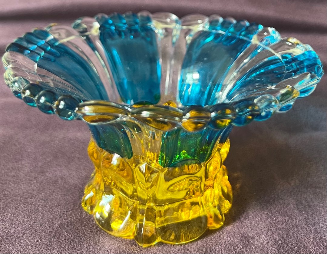 Colorful glass hand or finger wash bowl, Furniture & Home Living ...