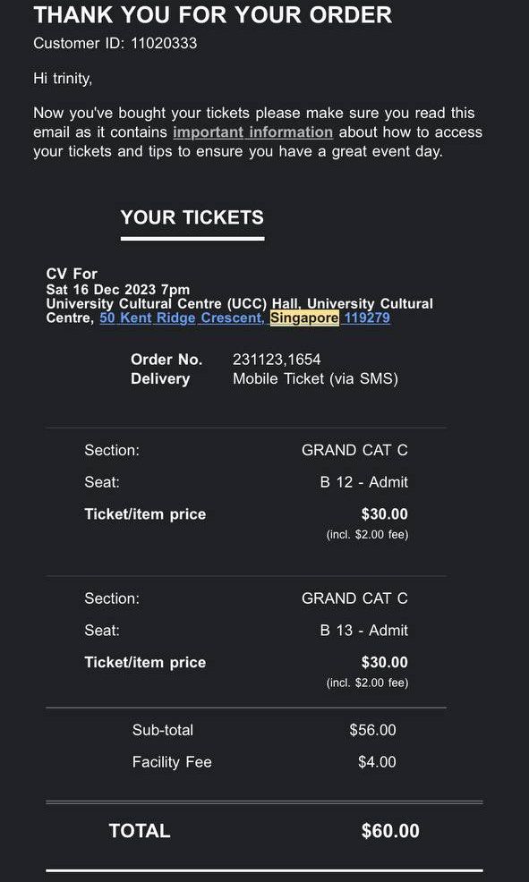 Converge 2023 Recital Day 1 Ticket, Tickets & Vouchers, Event Tickets ...