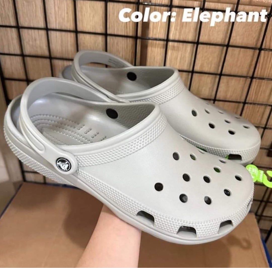 Crocs Classic ELEPHANT, Women's Fashion, Footwear, Slippers and slides ...