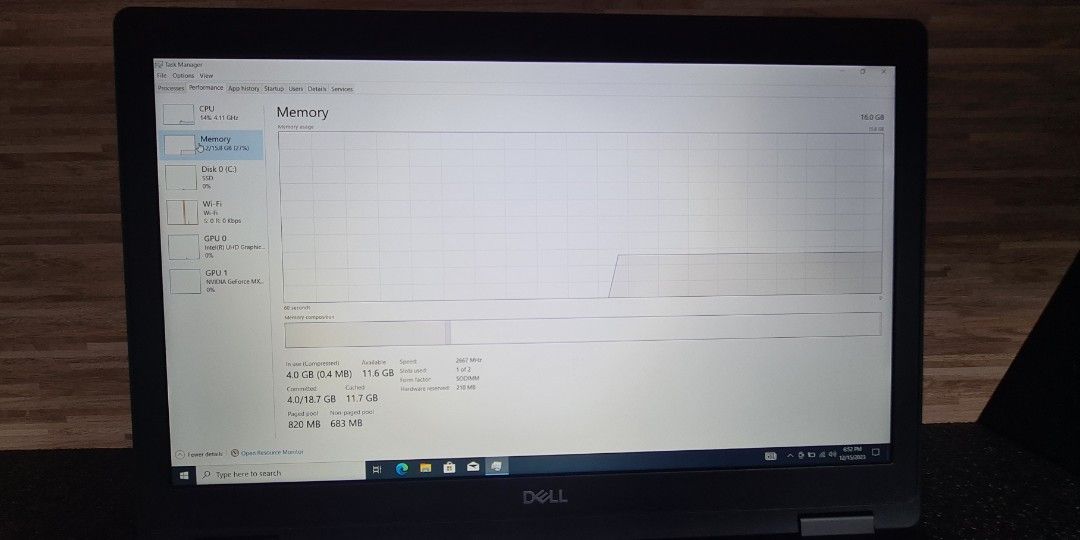Dell Latitude 5591 GAMING Laptop NVIDIA 2gb, 16gb ram 256gb NVMe ssd ...