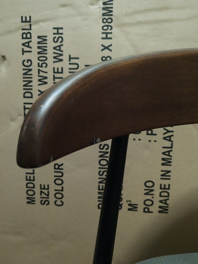 Dining chair metal leg defect, Furniture & Home Living, Furniture ...