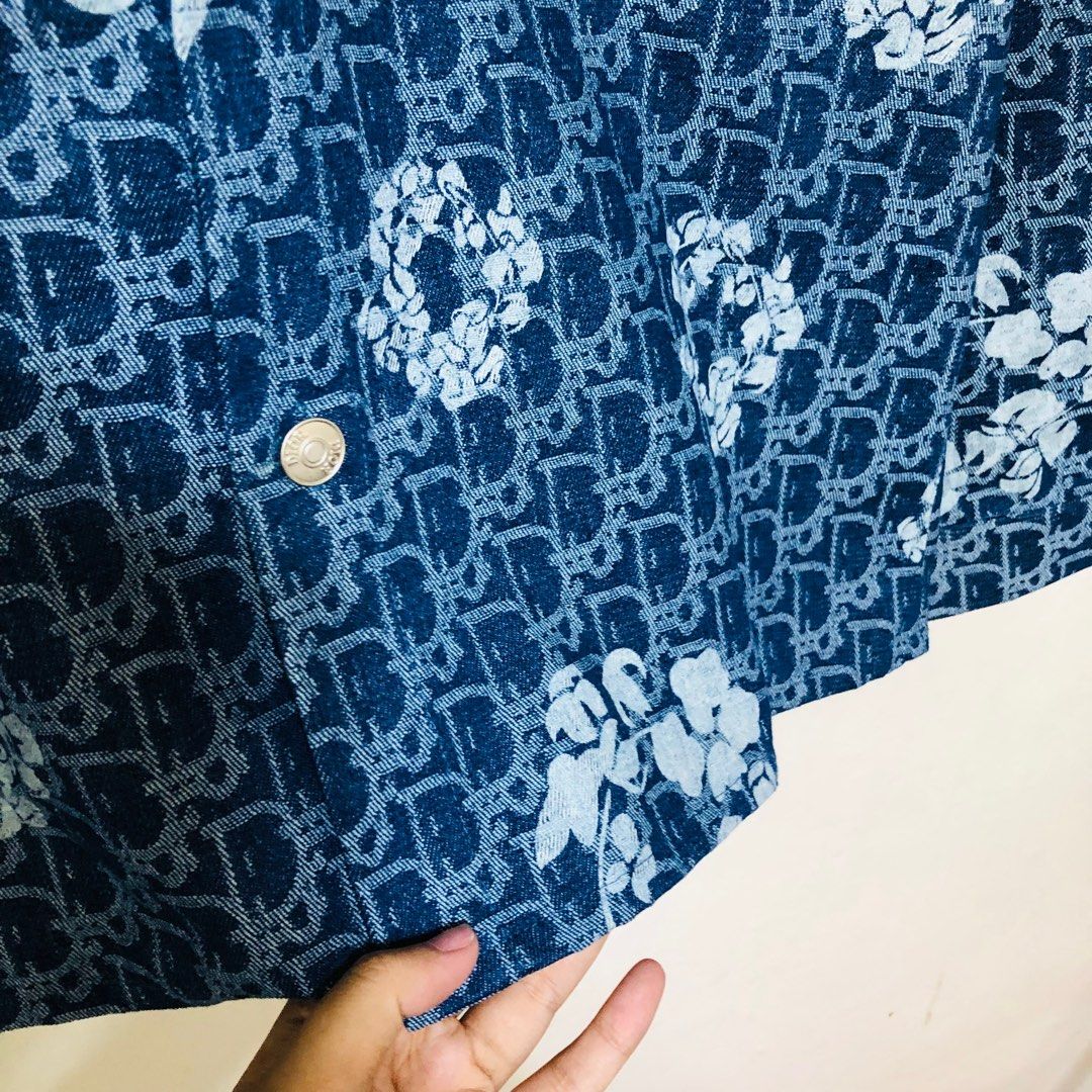 Dior denim jacket, Luxury, Apparel on Carousell