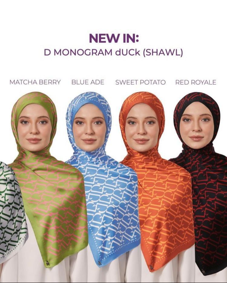 Dmonogram dUck shawl/square, Women's Fashion, Muslimah Fashion, Hijabs ...