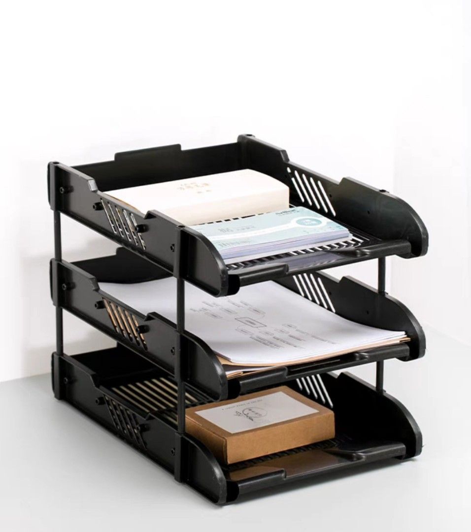 Document File A4 paper Organizer Office Desk Tray Plastic Sturdy ...