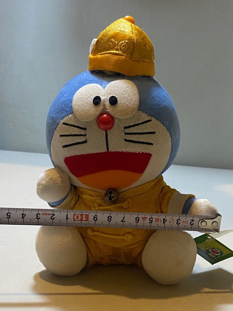 Doraemon gold chinese costume plush toy, Hobbies & Toys, Toys & Games ...