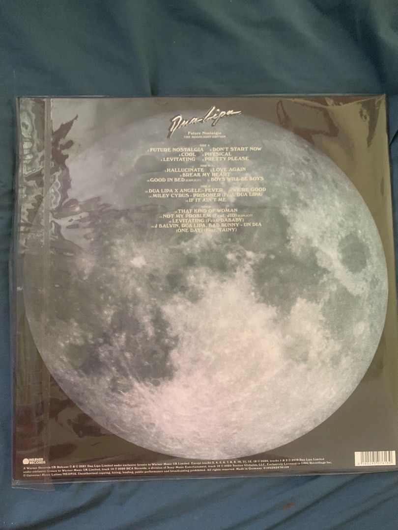 Dua lipa - Future Nostalgia (Moonlight Edition Vinyl), Hobbies & Toys ...