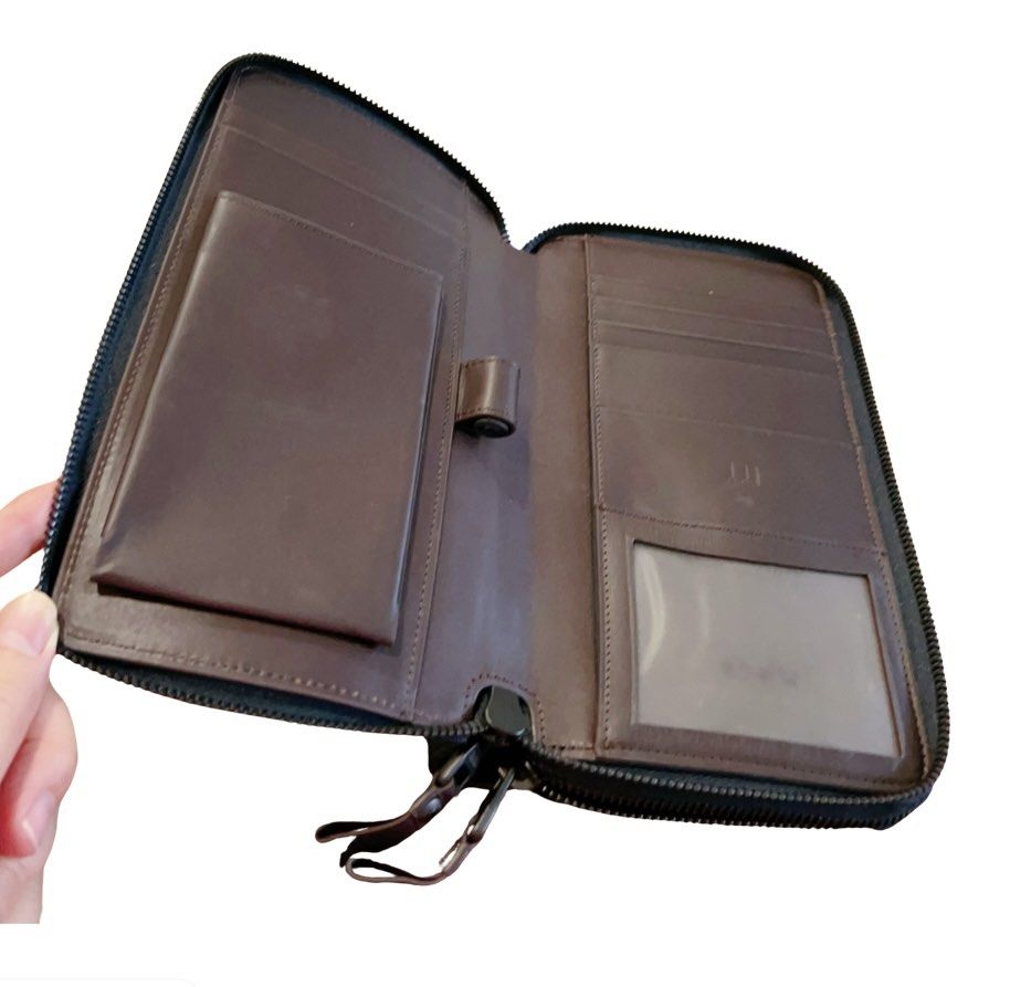 Dunhill Chassis Double Zip Organiser, Luxury, Bags & Wallets on Carousell