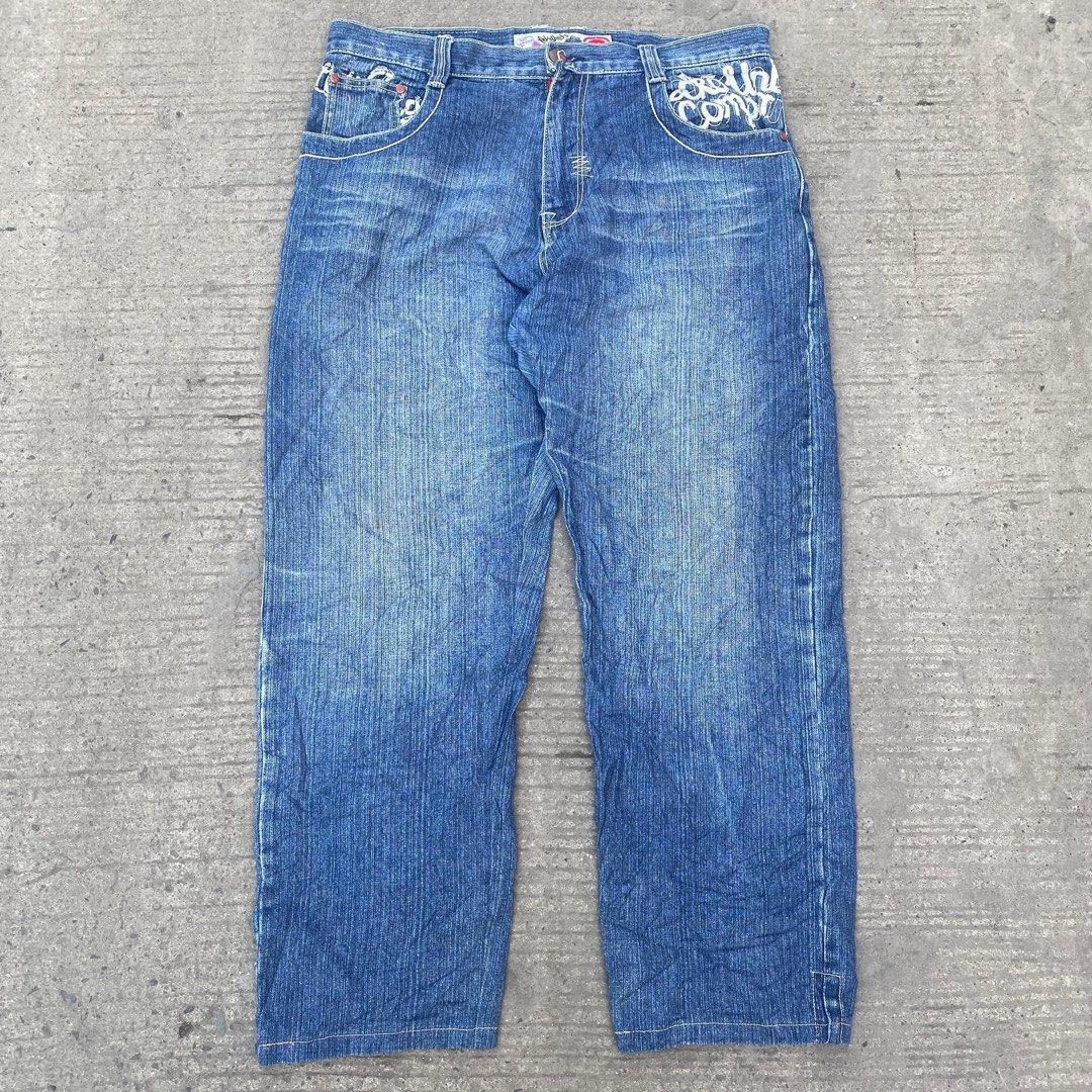 ECKO UNLMTD CLASSIC DRAGON EMBROIDERY BAGGY PANTS, Men's Fashion ...