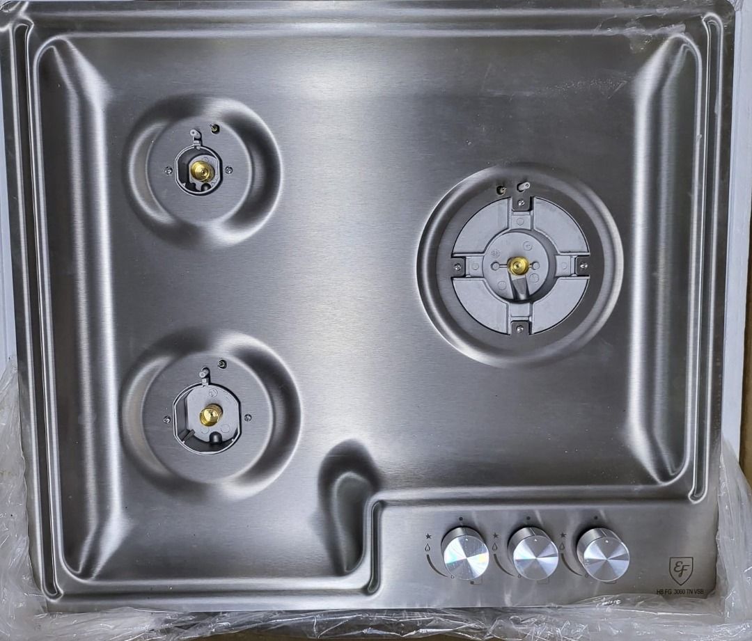 EF 58CM 3 BURNERS FLUSH GAS HOB, TV & Home Appliances, Kitchen ...