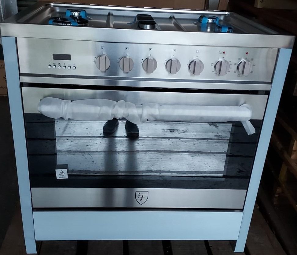 EF 90CM 5 BURNERS FREESTANDING COOKER WITH FULL SIZE OVEN - Aesthetic ...