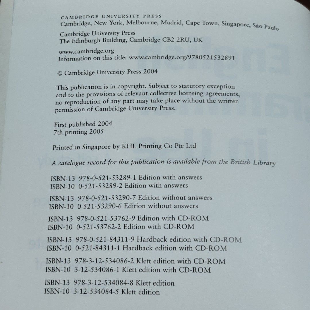 sold) English Grammar in Use Book with Answers 3rd edition Cambridge ...