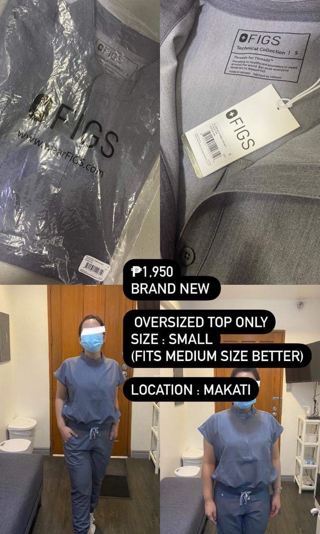 Figs oversized scrub suit top, Women's Fashion, Tops, Others Tops on ...