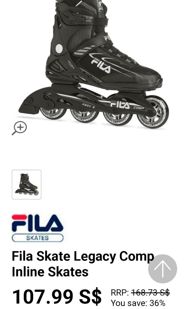 FILA Legacy Comp Inline Skates / Rollerblades, Sports Equipment, Sports ...