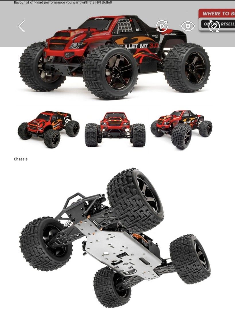 GAS NITRO TRUCK RC hpi Bullet MT 3.0, Hobbies & Toys, Toys & Games on ...