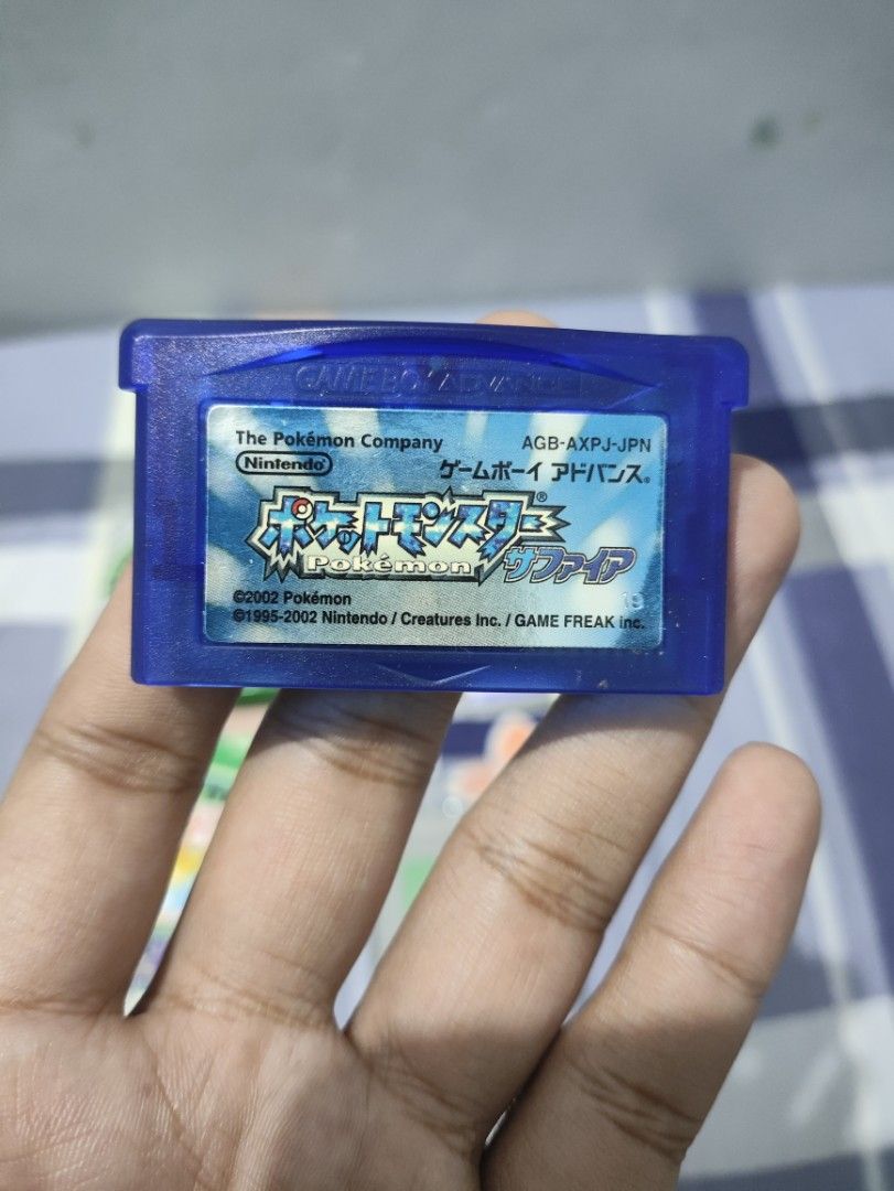 GBA Gameboy Advance Cartridge Pokemon Sapphire (Authentic, Japan ...