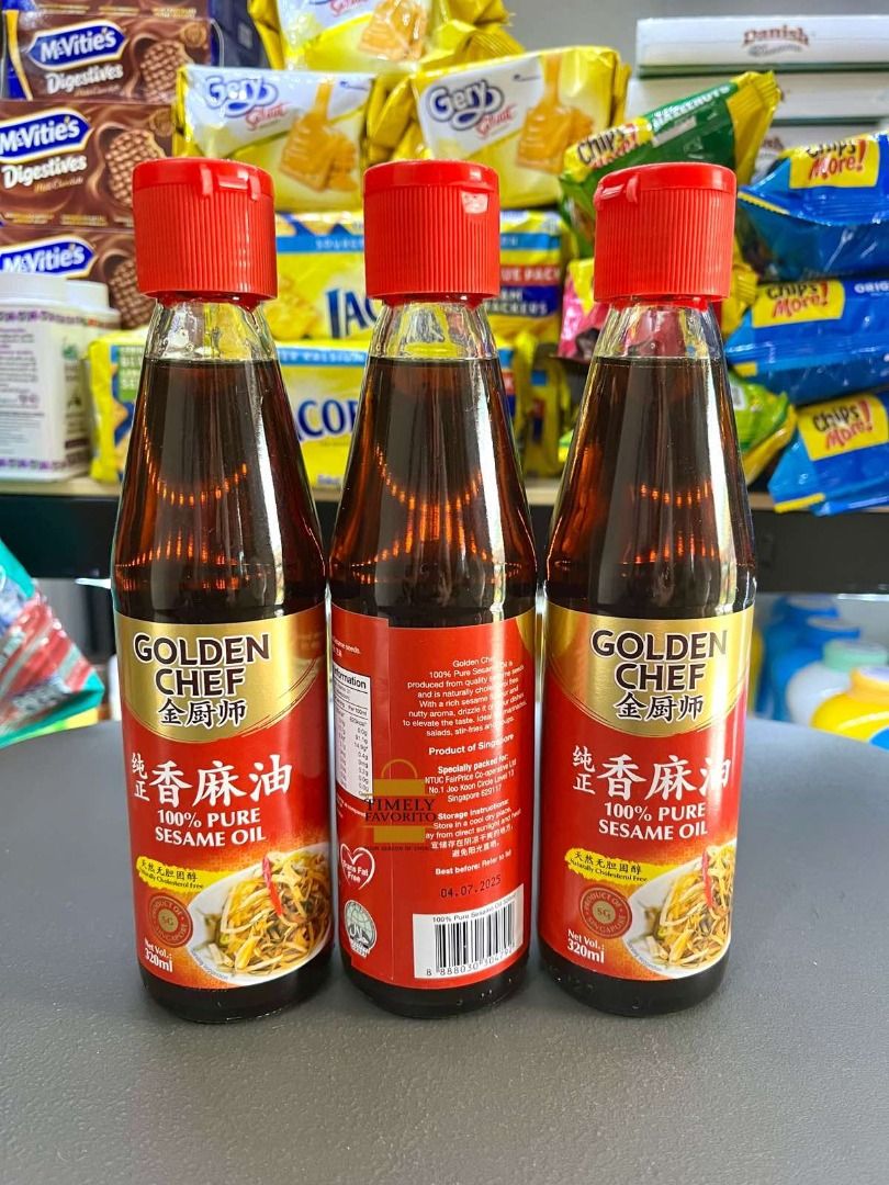 Golden Chef 100% Pure Sesame Oil 320ml, Food & Drinks, Spice ...