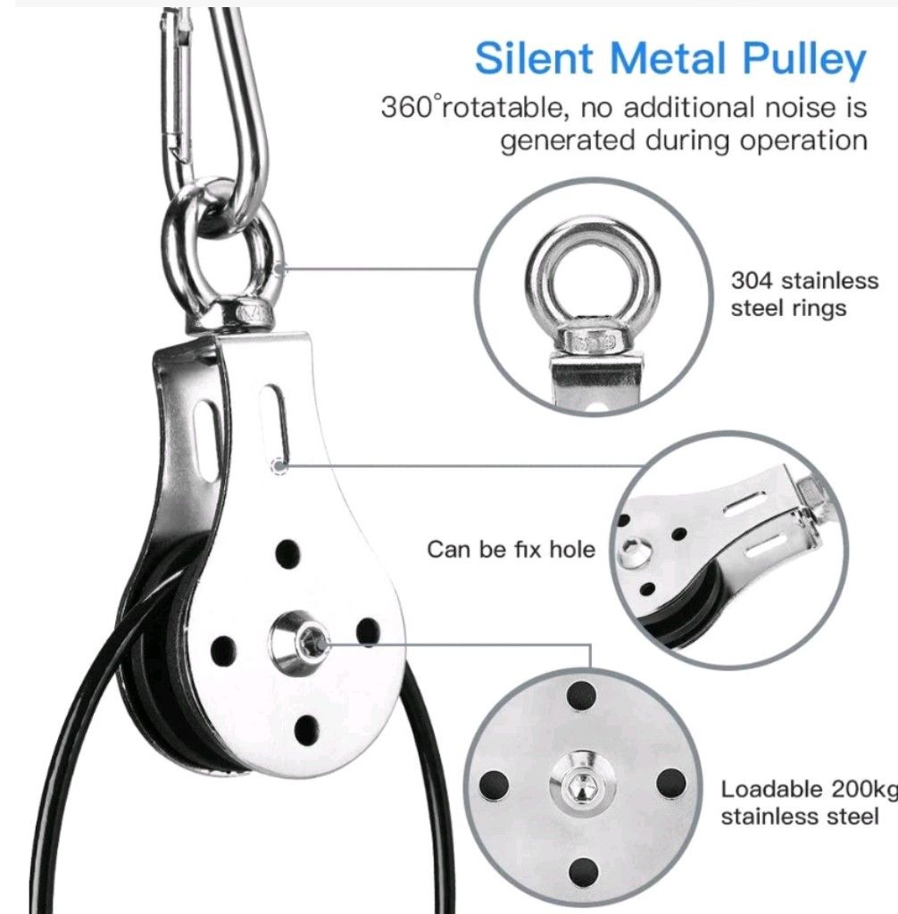 Gym Rope Cable Pulley System, Sports Equipment, Other Sports Equipment ...