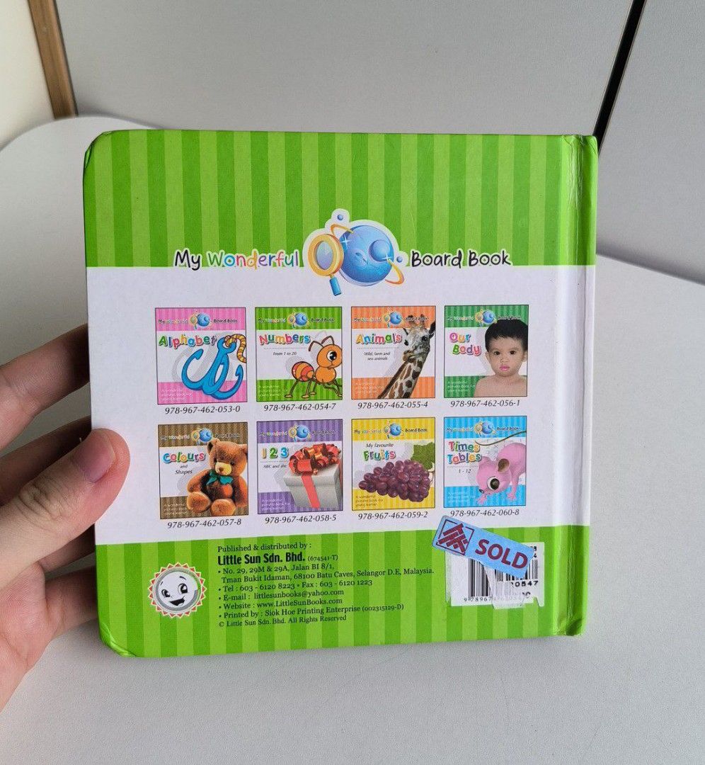 Hardboard My wonderful BoardBook Numbers from 1-20, Hobbies & Toys ...