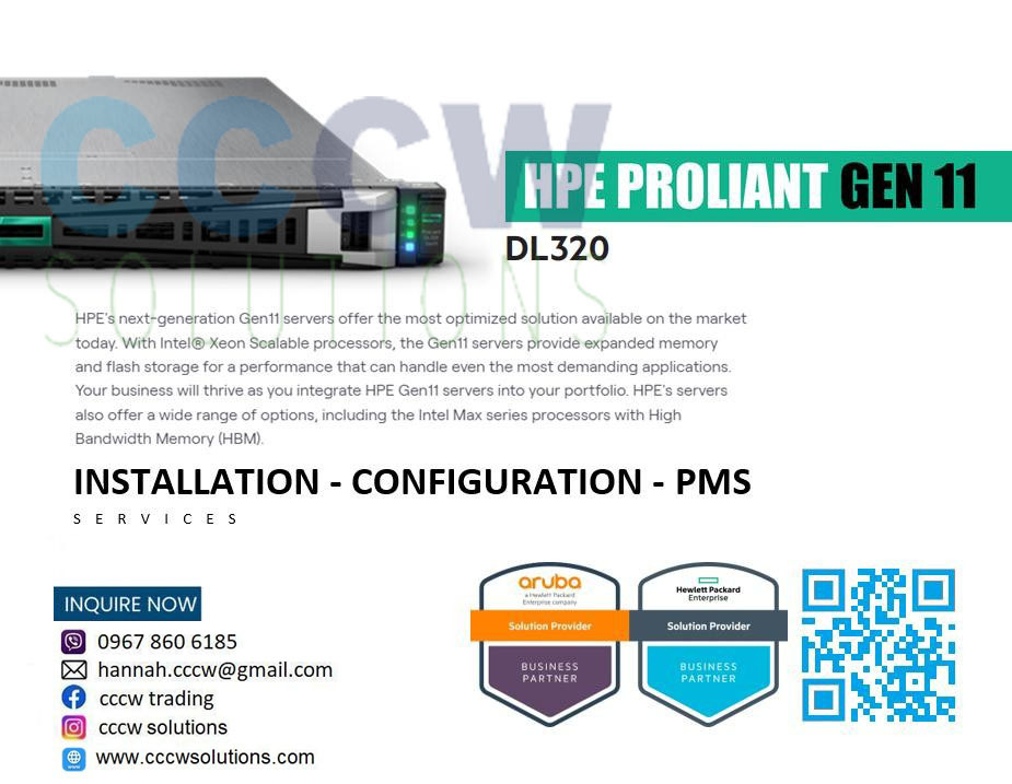 HPE ProLiant DL320 Gen11 3408U 1.8GHz 8- core 1P 16GB-R 4LFF 500W PS ...