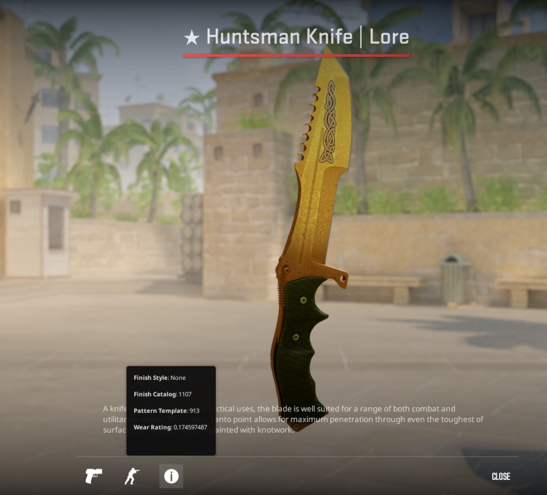 CS2 Huntsman Knife | Lore (Field-Tested), Hobbies & Toys, Toys & Games ...