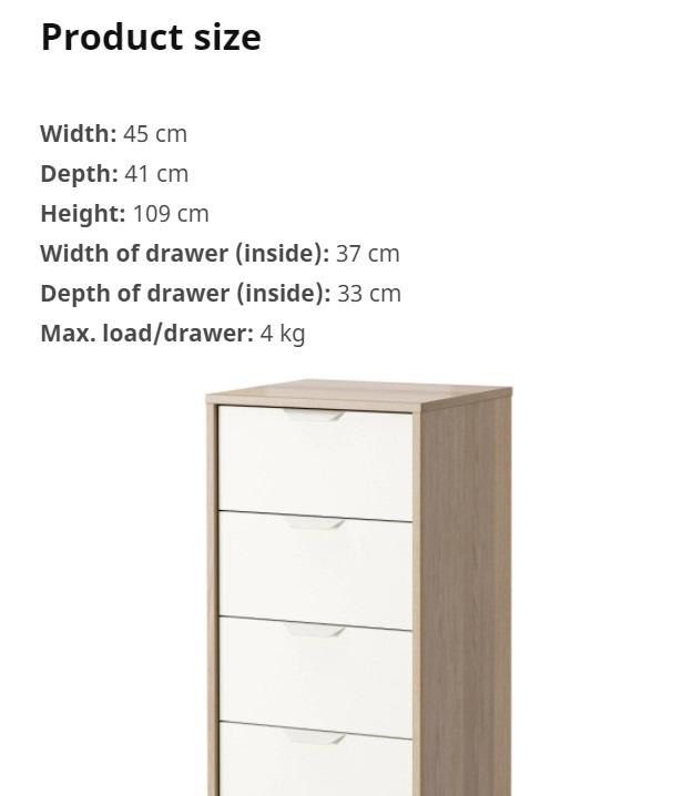 IKEA Askvoll Chest of 5 Drawers, Furniture & Home Living, Furniture, Shelves, Cabinets & Racks ...