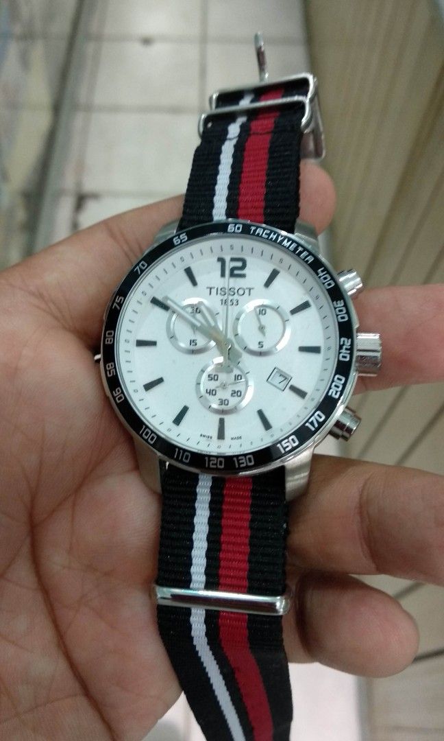 Jam tangan Tissot chronograph Quartz sporty elegant, Fesyen Pria, Jam ...