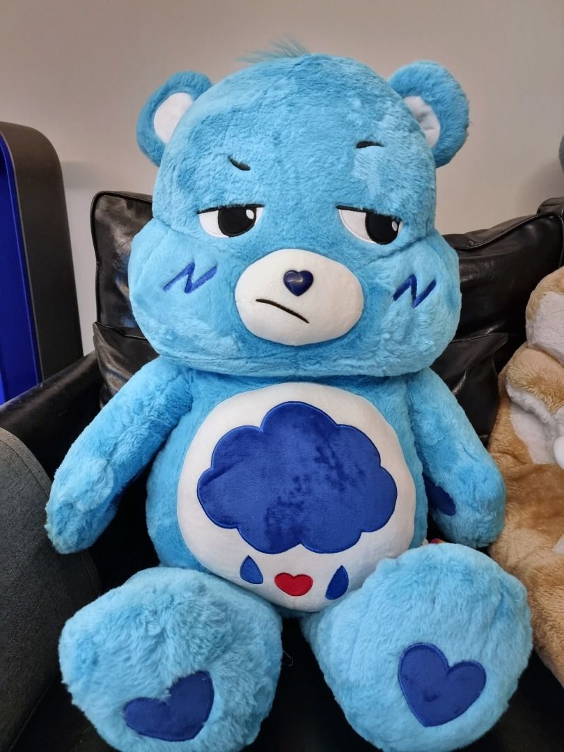 Jumbo 90CM Care Bears Grumpy Bear Blue Plush, Hobbies & Toys, Toys ...