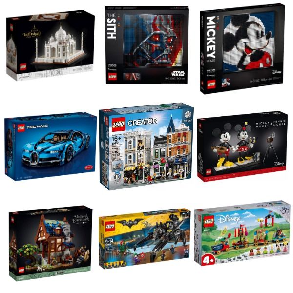 Lego 42083 Bugatti Chiron 10255 Assembly Square 10304 Taj Mahal 31208 ...